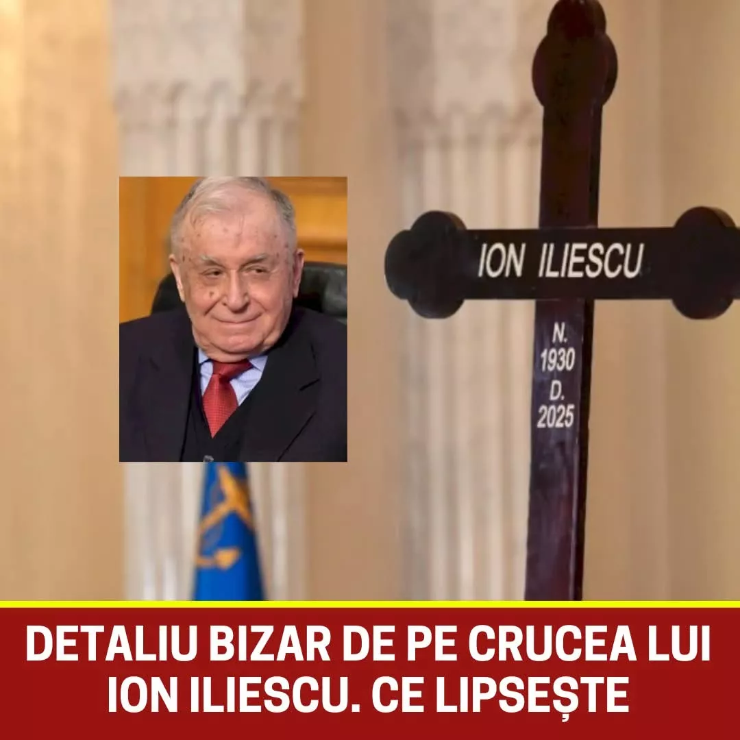 Detaliu controversat pe crucea lui Ion Iliescu: lipsește inscripția ...